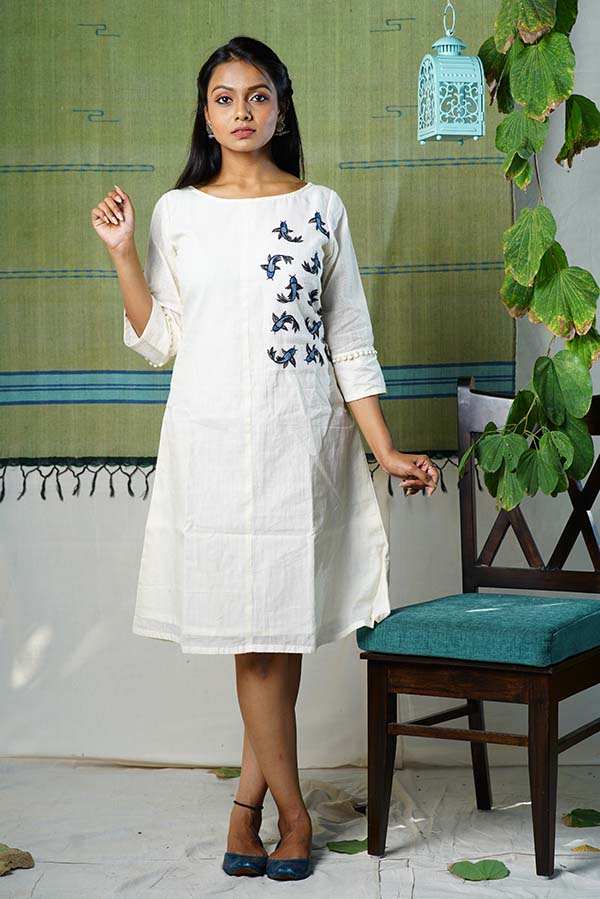 Signature Serene Ready-to-Wear Dress - Exquisite Embroidered Motif