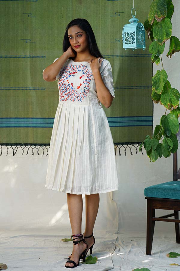 Signature Serene Ready-to-Wear Dress - Exquisite Embroidered Motif