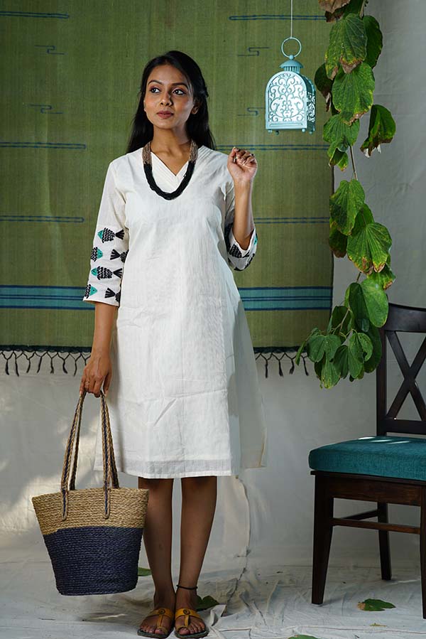 Signature Serene Ready-to-Wear Dress - Exquisite Embroidered Motif